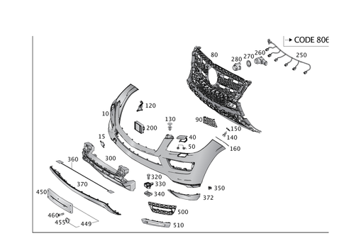 Front Bumper for 2013 Mercedes-Benz GL450 | Mercedes-Benz Star Parts
