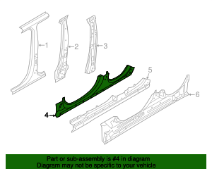 Genuine Outer Rocker Panel for 2014-2022 Land Rover Range Rover Sport ...