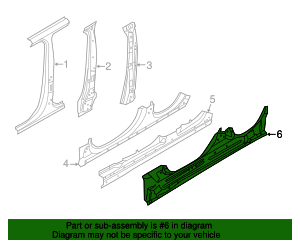 2013-2023 Land Rover Inner Rocker LR086022 | JaguarParts.com