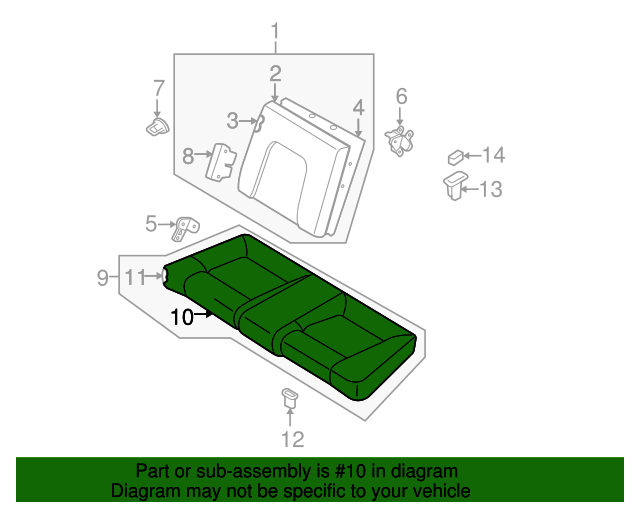 Hyundai - 89160-2C100-GAA - Seat Cover - 2007-2008 Hyundai Tiburon ...