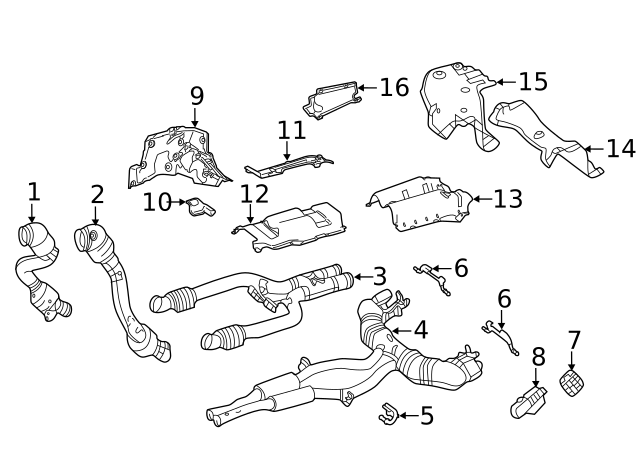 217-490-18-21 - Muffler & Pipe 2018-2020 Mercedes-Benz S 63 AMG ...