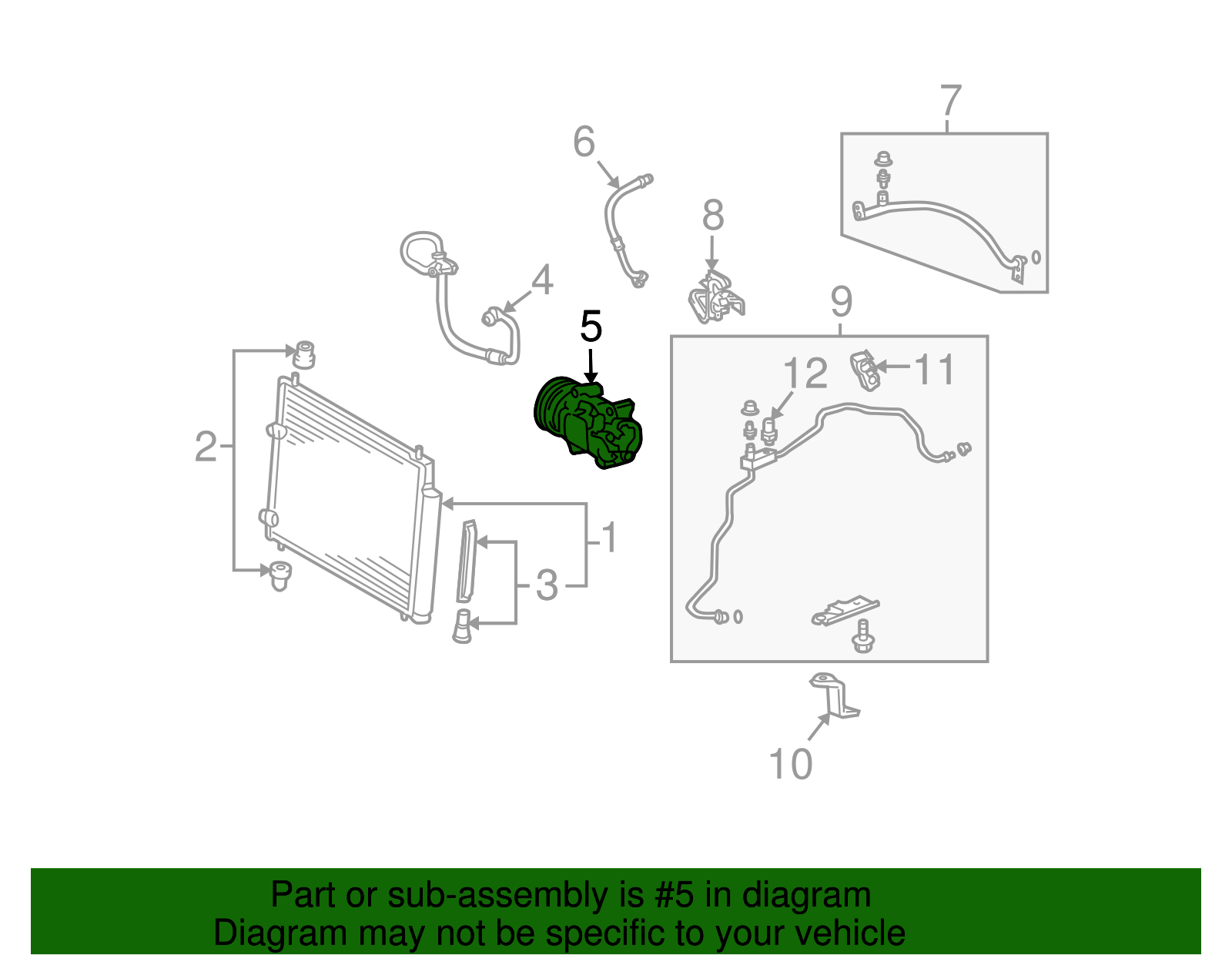 2008-2013 Toyota Compressor Assembly 88310-02520 | Toyota Parts Center