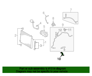 88688-0Z240 - Liquid Line Bracket - 2009-2013 Toyota Matrix | OEM ...