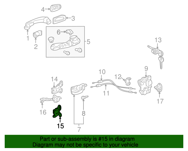 68740-02030 - Lower Hinge - 2000-2008 Toyota | OEM Genuine Toyota Parts