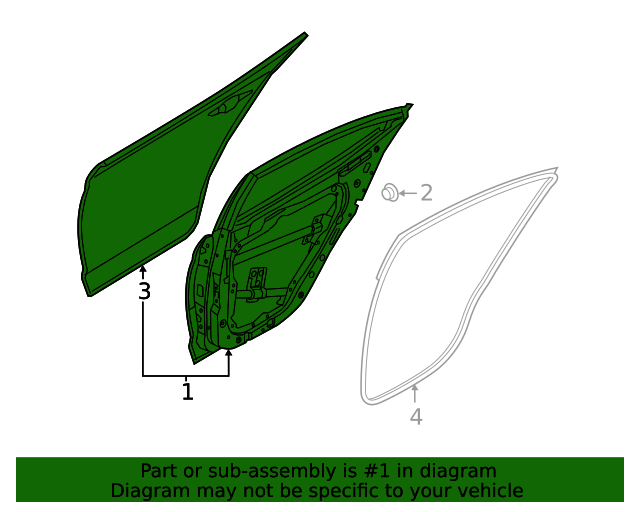 2021-2023 Hyundai Elantra Door Shell 77003-AA000 | QuirkParts