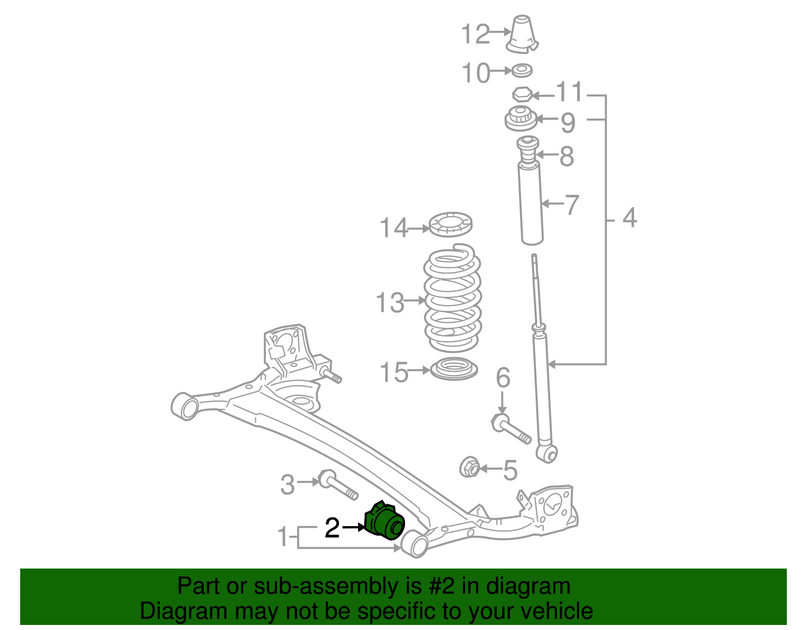 OEM 2007-2012 Toyota Axle Beam Bushing Part # 48725-52060 | Modern ...