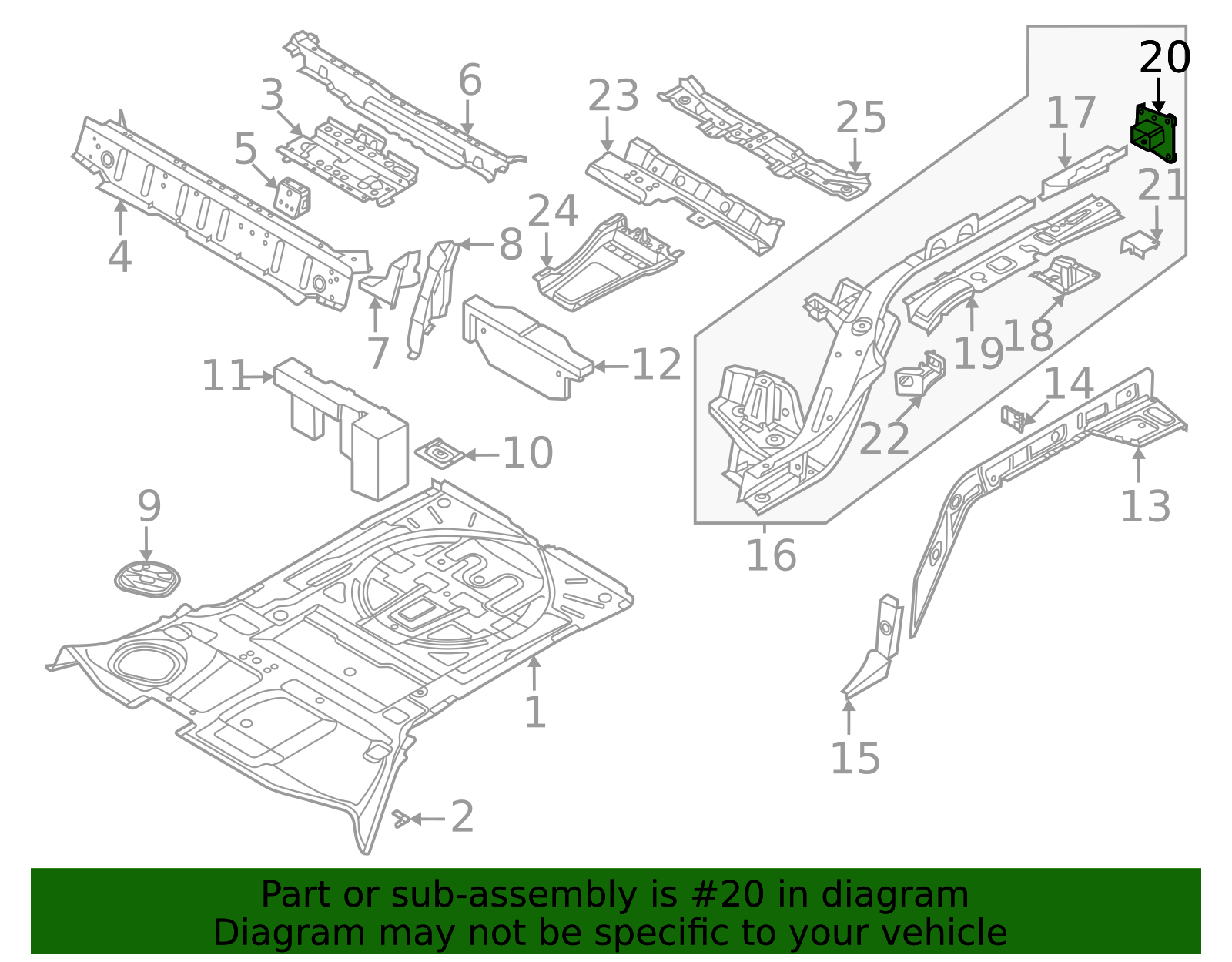 80A-804-474-C-STL - High-Quality Frame Rail End for 2020-2024 Audi ...