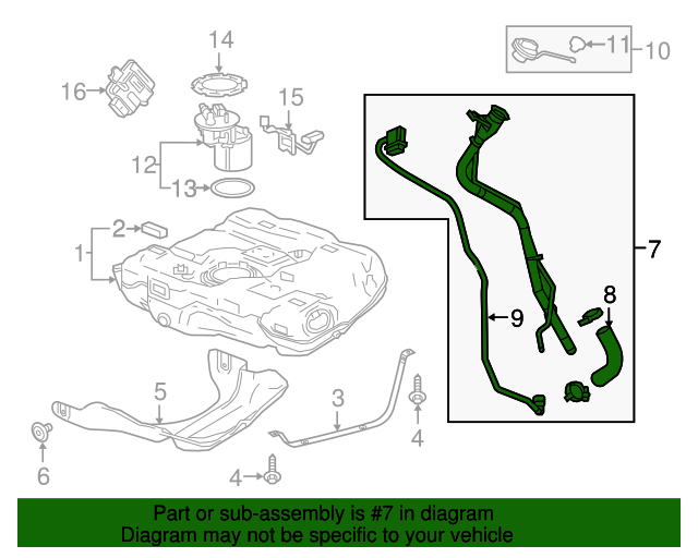 2018-2024 Chevrolet Malibu Fuel Tank Filler Pipe 42828344 GM ...