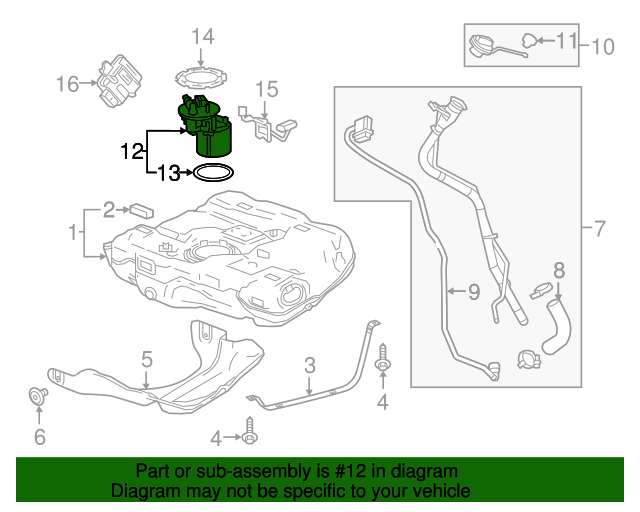 Fuel Tank Fuel Pump Module Kit without Level Sensor, with Seal 85510206 ...