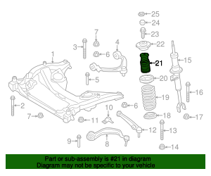31336778780 - 2010-2017 BMW Strut Bumper (31-33-6-778-780) | BMW of ...