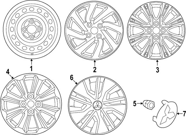 2022-2024 Mitsubishi Mirage G4 Wheel, Alloy 40300W160P | Mitsubishi ...