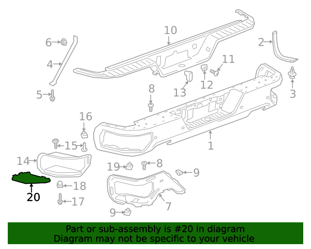 2019-2022 GM Pad - Passenger Side (RH) 84227859 | TascaParts.com