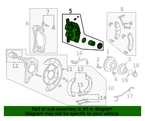 13546600 - Rear Passenger Side Brake Caliper Assembly 2020-2024 GM ...