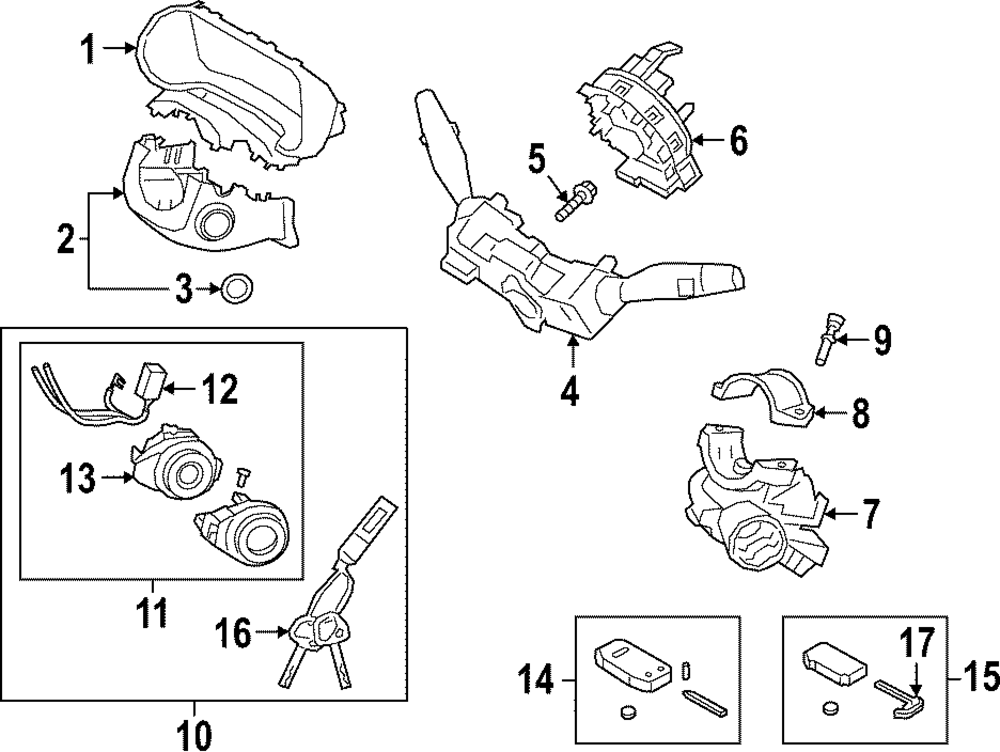 2019-2021 Kia Forte Ignition Lock Cylinder 81905-M7140 | Kia Automotive ...