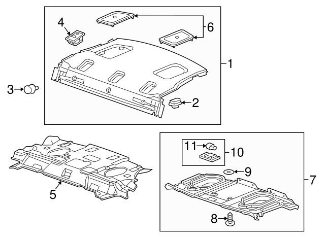 2014-2020 Chevrolet Impala Rear Window Trim Finish Panel Insulator ...