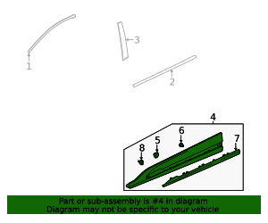 2022 Chevrolet Bolt EUV Lower Molding 42786076 | GMPartsDirect.com