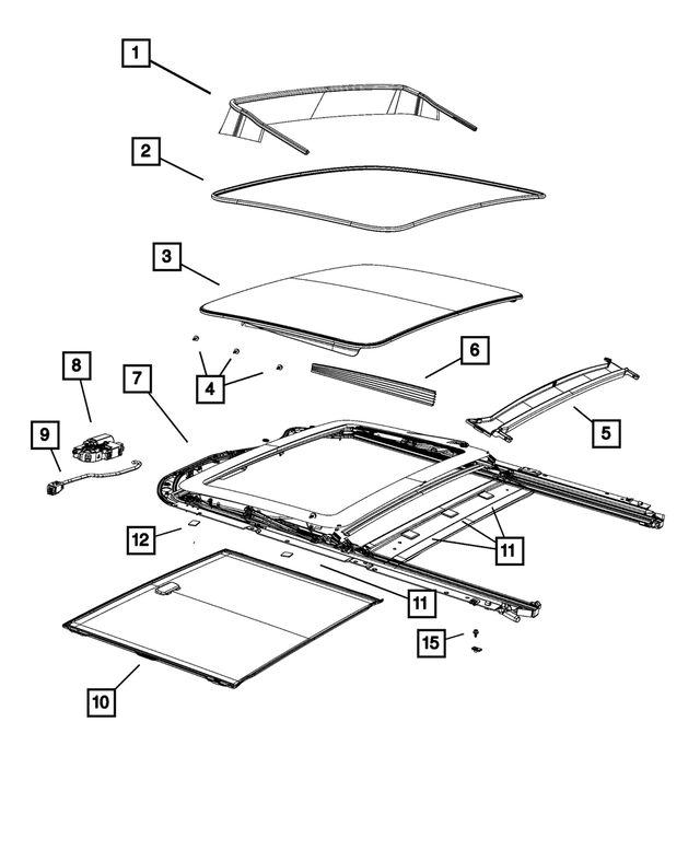 2021-2023 Jeep Sunroof Sunshade 7BP86SA5AA | Mopar Estores