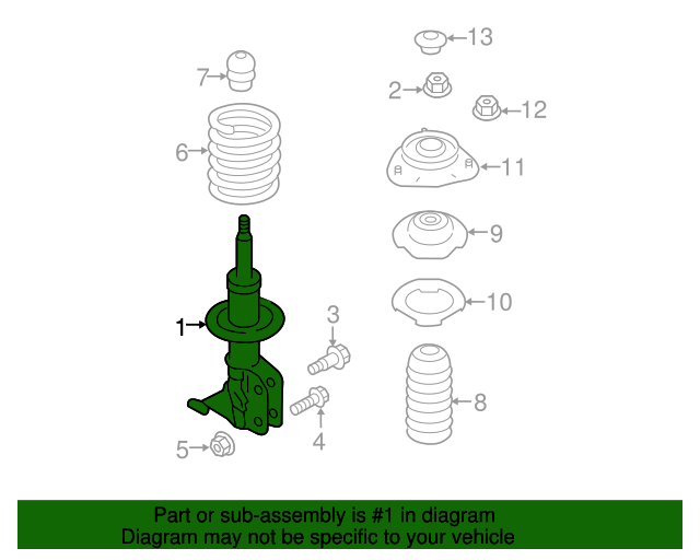 SU003-10824 - Strut Complete F Left-hand - 2017-2020 Toyota 86 | OEM ...