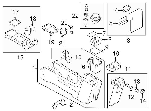Ford Dealership 2009-2011 Mercury Mariner Panel Assembly Console BL8Z ...