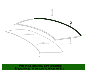 2004-2010 BMW Rear window cover, bottom 51-31-7-115-412 ...