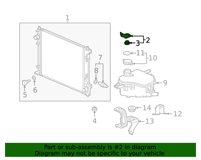 74176-TGH-A00 - Radiator Assembly Upper Bracket 2017-2021 Honda Civic ...