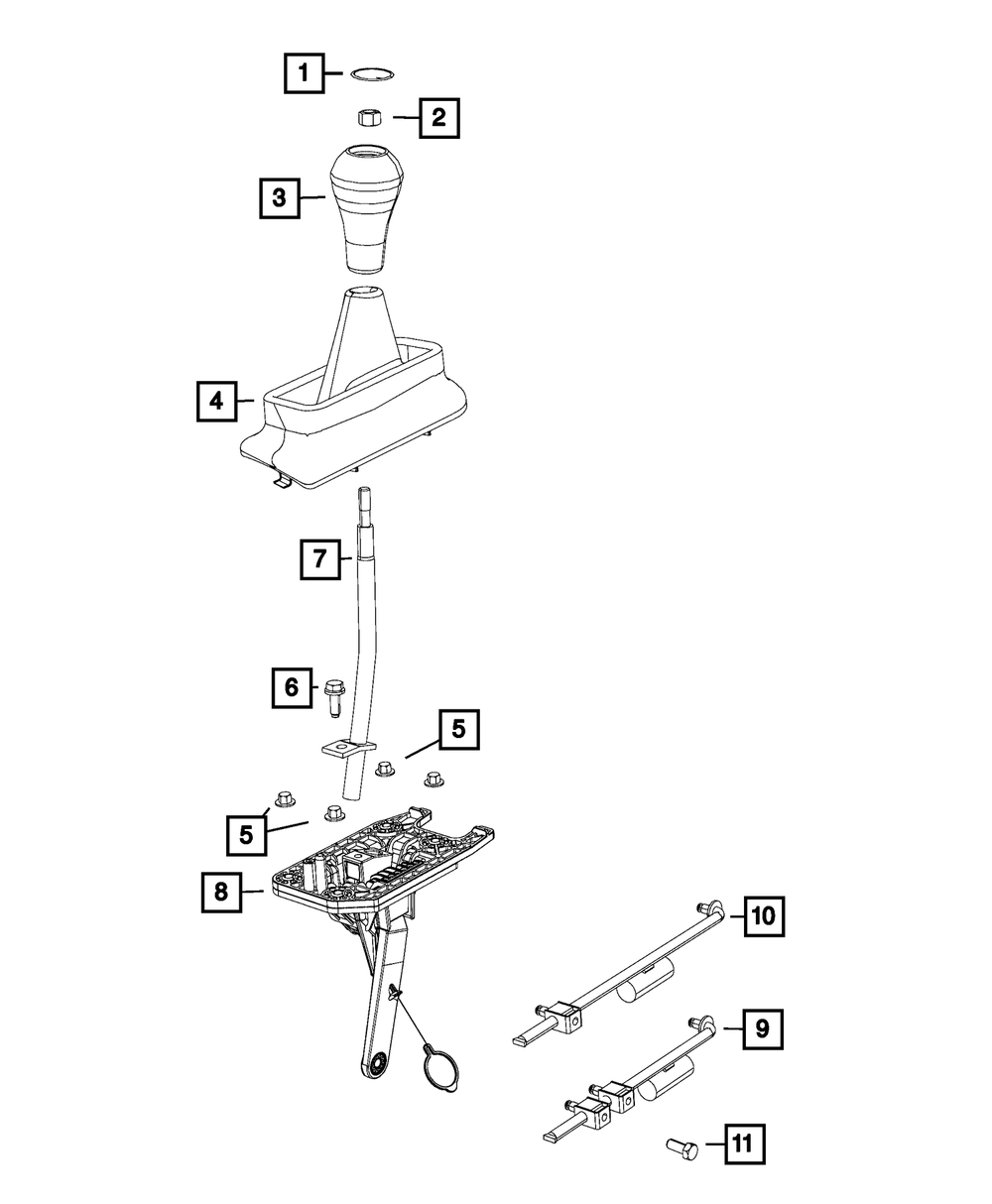 2014-2024 Ram Gear Shift Control Rod 68240338AA | QuirkParts