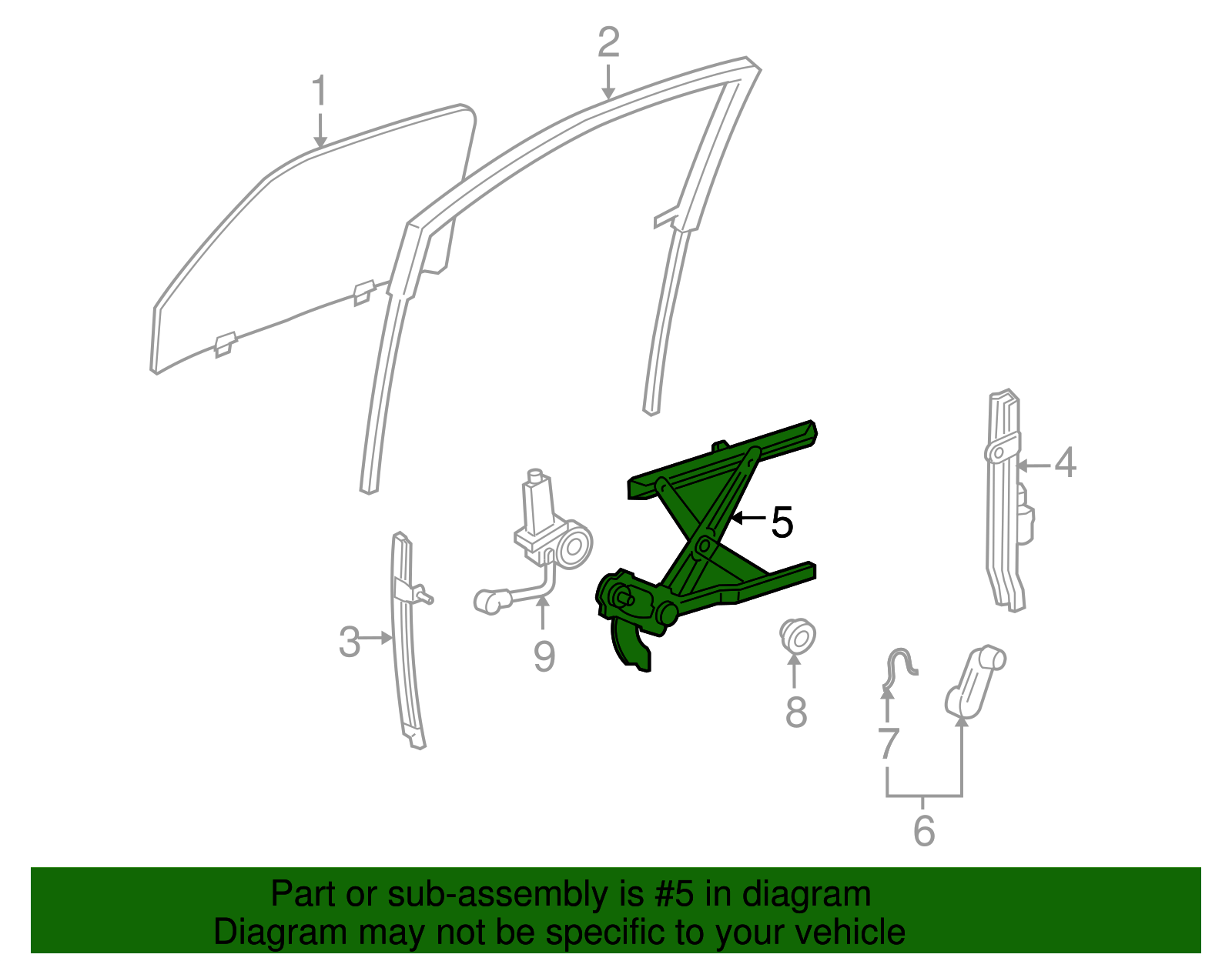 69810-04090 - 2005-2015 Toyota Tacoma - Window Regulator | Discount ...