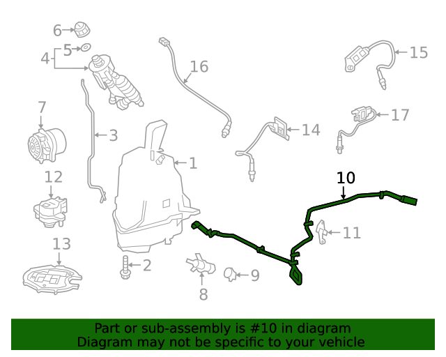 2019-2022 Mercedes-Benz Feed Line 9074700100 | MB Parts Center