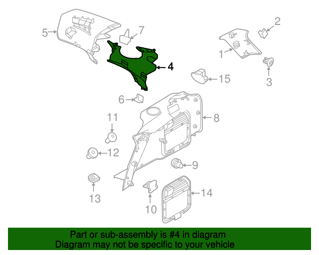 Genuine OEM Rear Pillar Trim Part# LR047035 Fits 2012-2019 Land Rover ...