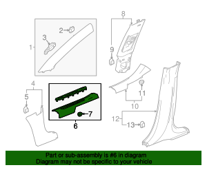 23330939 - Jet Black Front Driver Side Door Sill Garnish Molding 2016 ...