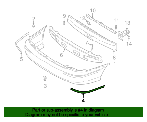 2002-2005 Hyundai Sonata Molding 86672-3D001 | QuirkParts