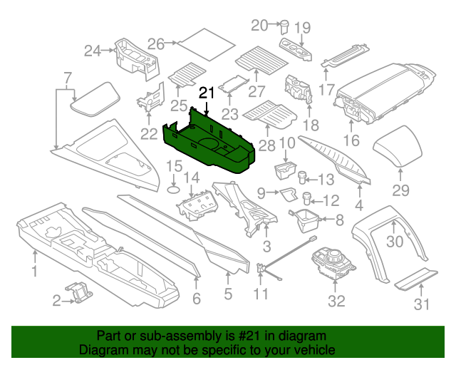 51169217613 - 2012-2018 BMW Storage Box (51-16-9-217-613) | BMW of ...