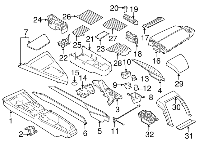 51459251822 - 2012-2019 BMW Compartment (51-45-9-251-822) | BMW of ...