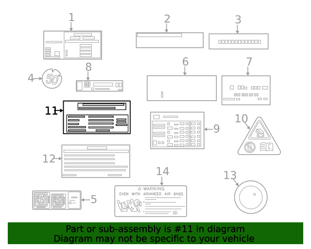 190-584-74-03 - Tire Press Label 2018-2019 Mercedes-Benz AMG® GT C ...