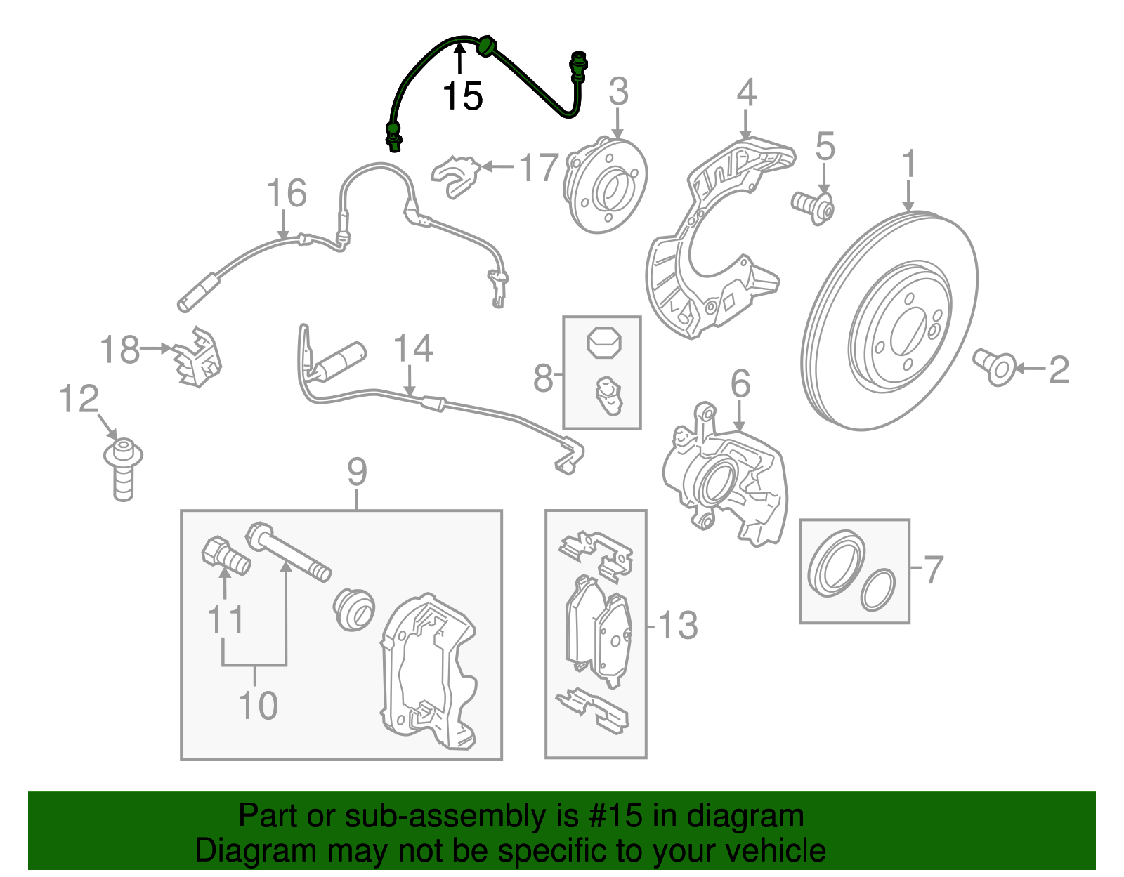 2011-2016 Mini Brake Hose 34-30-9-804-831 | Mini Parts Direct