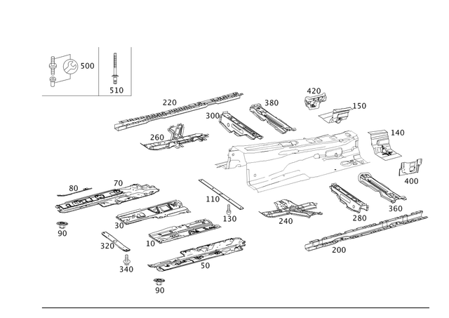 2012-2017 Mercedes-Benz Cover, Substructure 207-680-64-00 | MB OEM Parts