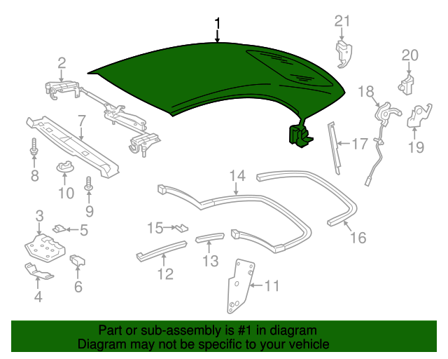 207-770-01-01-1479 - Top Assembly 2011-2013 Mercedes-Benz | Mercedes ...