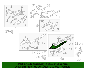 8W0-803-109 - Floor Side Rail Reinforcement 2017-2024 Audi ...