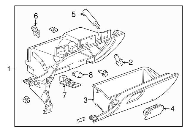 23457863 Compartment - New OEM Part From GM Parts Direct | GM Parts Store