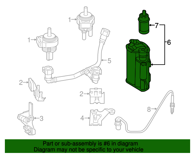 205-470-05-59 - Vapor Canister 2015-2019 Mercedes-Benz | Mercedes-Benz ...
