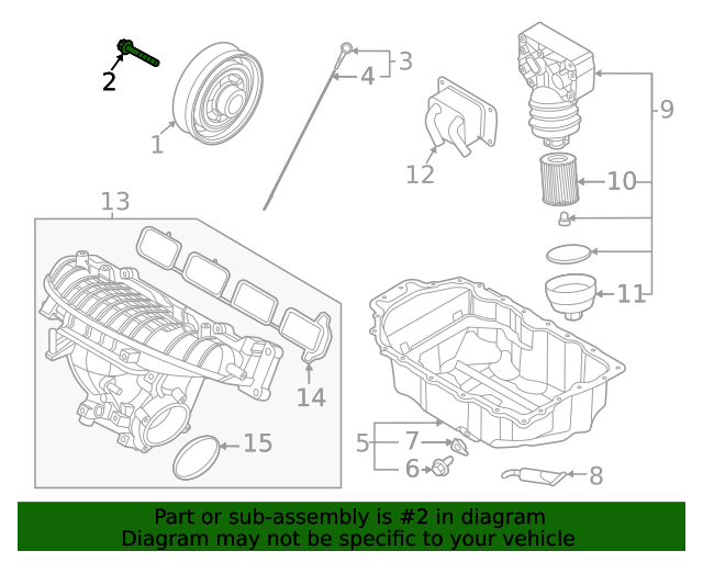 2021-2022 Kia Crankshaft Pulley Bolt 23127-2S000 | TascaParts.com