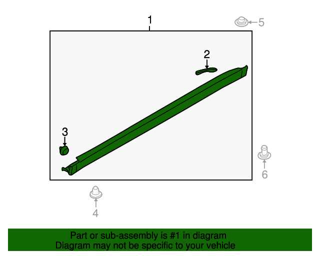 96051AJ00ANN - Rocker Molding - 2010-2014 Subaru Legacy | Subaru Parts Guys