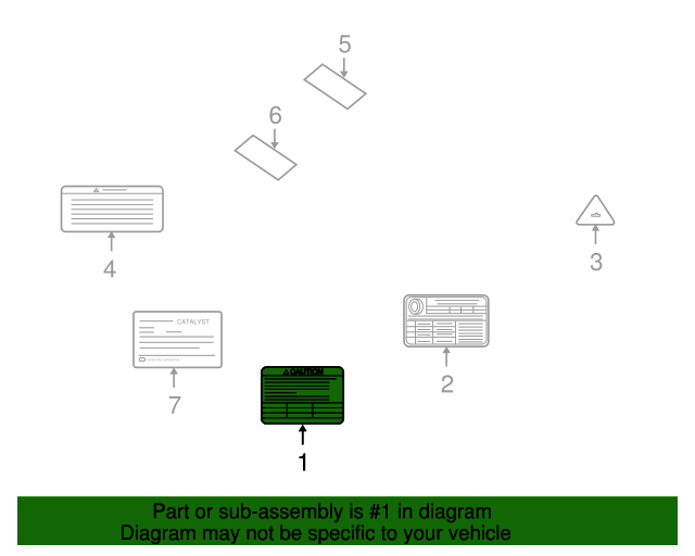 97699-1D100 - AC Label 2007-2010 Kia Rondo | Kia.Parts Store