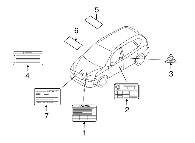 97699-1D100 - AC Label 2007-2010 Kia Rondo | Kia.Parts Store