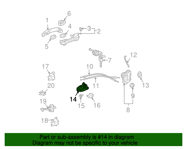 2004-2009 Lexus Handle, Inside 69206-48060-C0 | OEM Parts Online