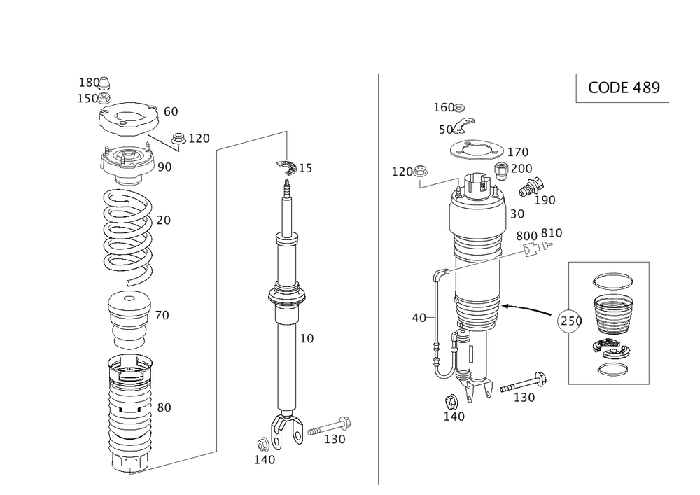 211-323-92-00 - Shock Absorber 1994-2009 Mercedes-Benz | Mercedes-Benz ...