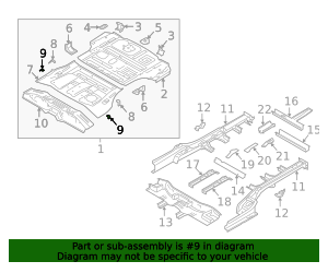 65569-S9000 - Center Floor Pan Front Bracket 2020-2022 Kia Telluride ...