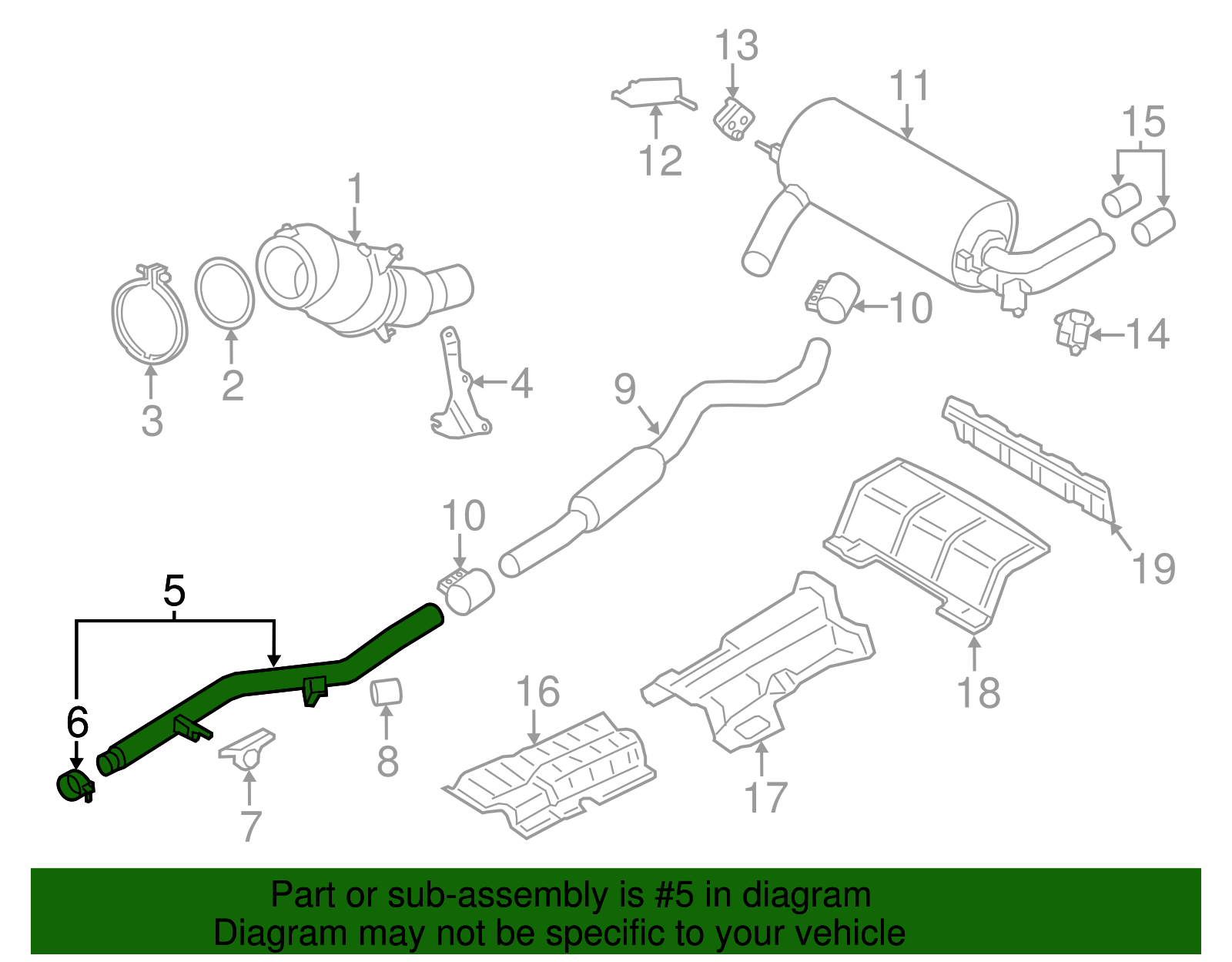 18-30-7-645-939 - Center Muffler 2012-2016 BMW | AutoNation Parts