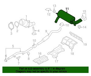 18-30-7-627-142 - Rear muffler 2013-2018 BMW | AutoNation Parts