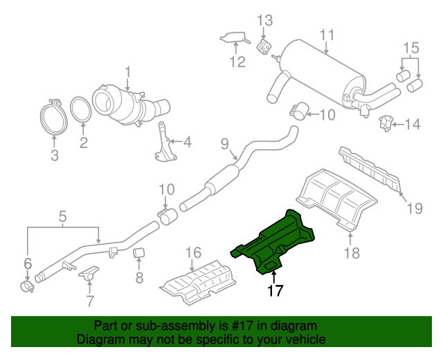 51487241774 - 2012-2020 BMW Heat Shield (51-48-7-241-774) | BMW of ...